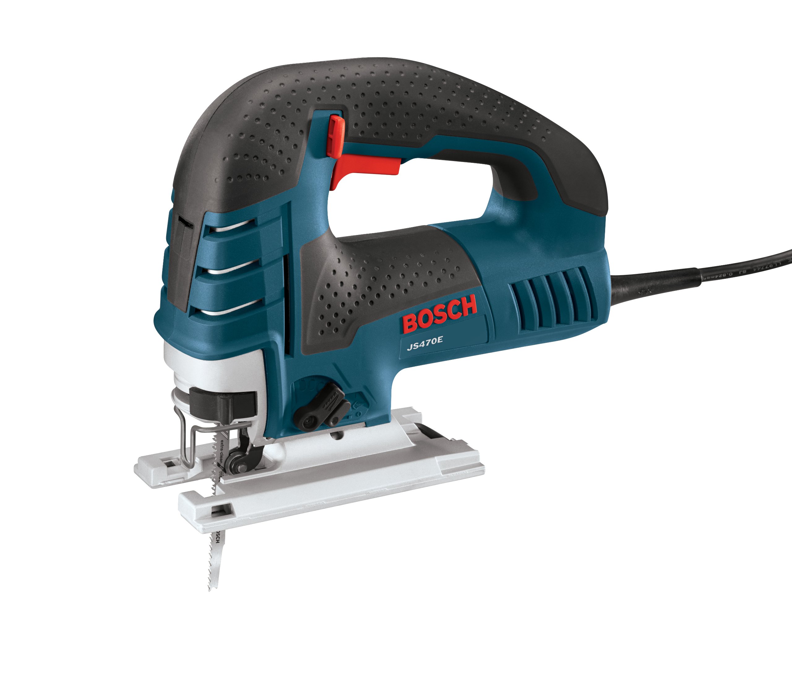 BOSCH JS470E 120V 7.0-Amp Corded Top-Handle Jig Saw and Bosch Thermotechnology T30W 30-Piece Woodworking Jigsaw Set