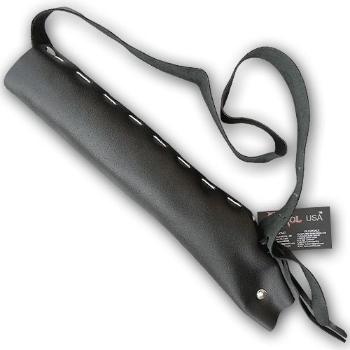 Carol Traditional Archery Leather Back Arrow Quiver AQ109 Black