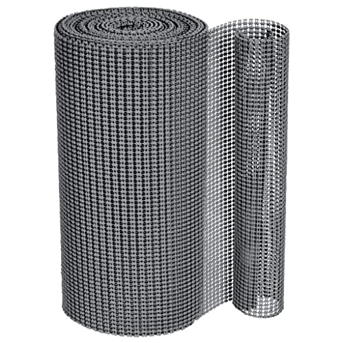 Smart Design Classic Grip Shelf Liner For Home Organization- Non Adhesive/Slip, Easy Clean - Perfect for Desk, Shelves, Kitchen, Bathroom, Cabinet Protection -Graphite Gray