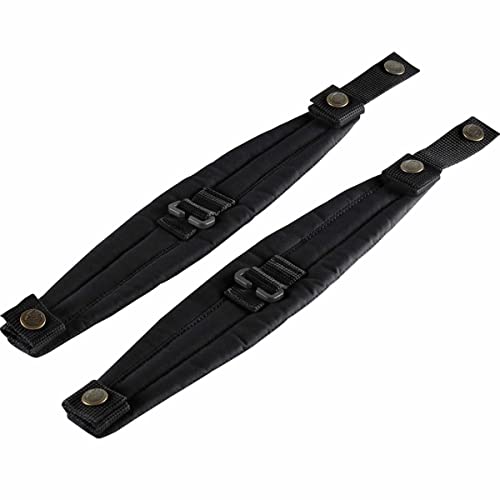 Fjällräven Kanken Shoulder Pads for Backpacks - Polyester Construction, Hook-Loop Closures, Foam Padding, and Wide Shoulder Straps Black 1 One Size One Size