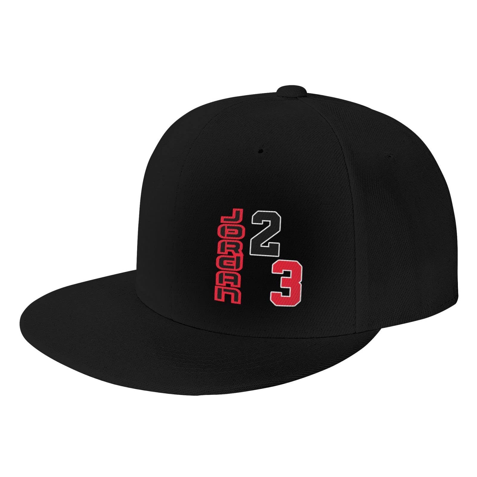Basketball Jordan Fans Adult Snapback Hats for Men Women, Adjustable Flat Bill Baseball Cap, Advanced Trucker Fitted Cap Black