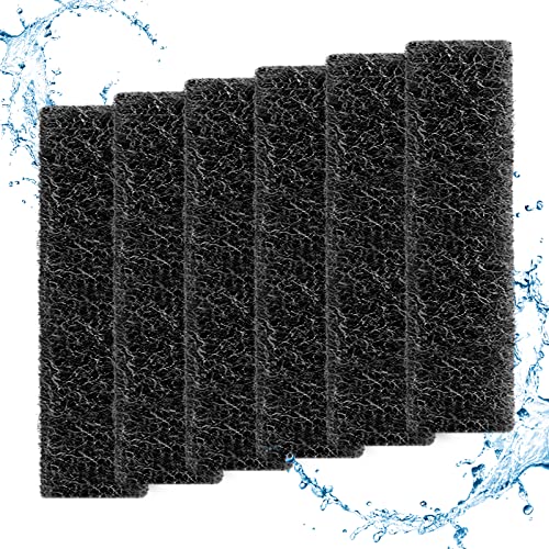 HiTauing 6 Count Carbon Reducer Filter Pads for aqueon,Fish Tank Filter Pads for QuietFlow LED PRO Model 10