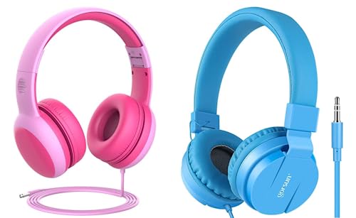 gorsun Kids Headphones with Limited Volume, Toddler Headphones for Boys and Girls, Children's Headphone Over Ear, Wired Headset Earphones for Children