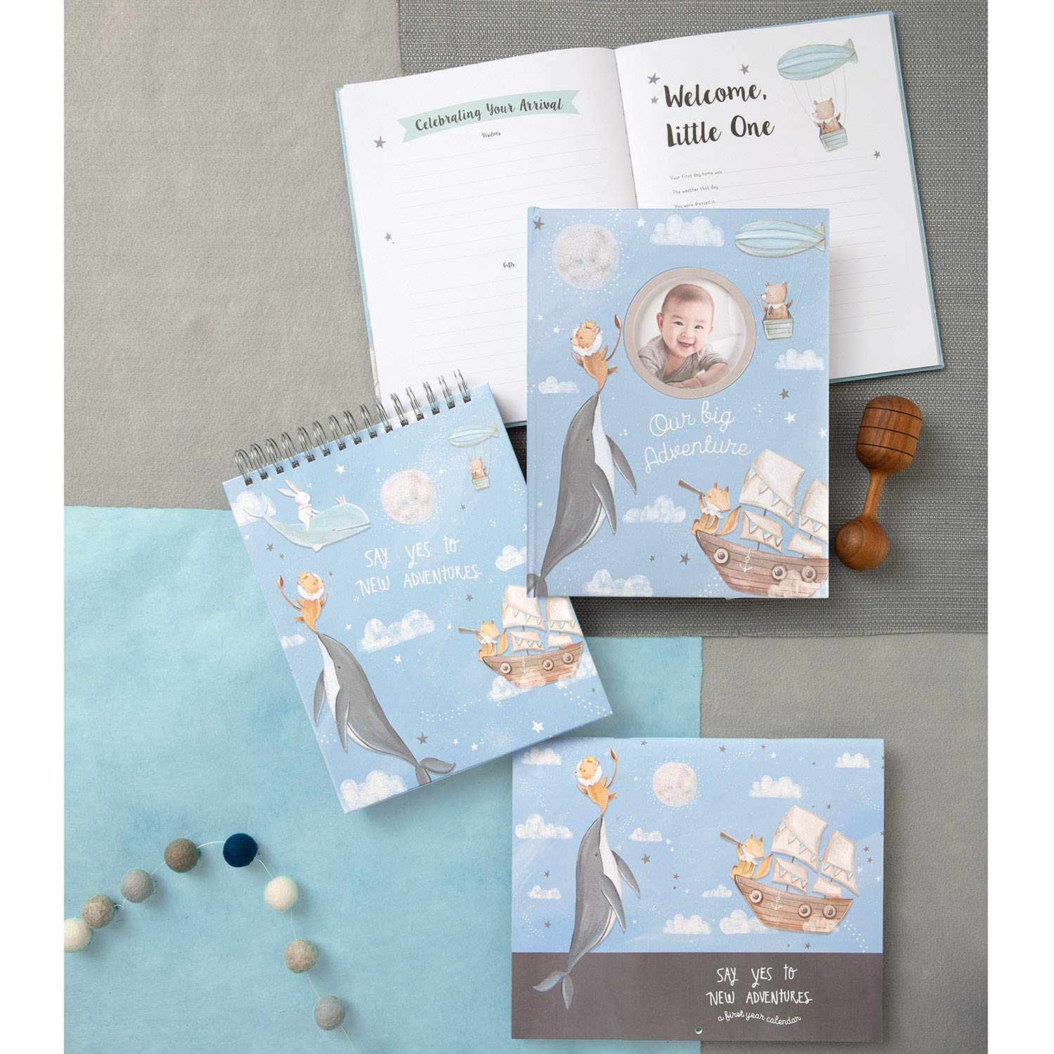 C.R. Gibson ''Our Big Adventure'' Nautical Baby Memory Book for Boys, 48 Pages, 8.75'' x 11.25''