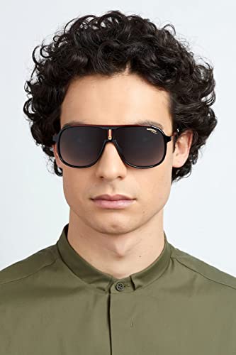 Carrera Modern Rectangular Sunglasses, Black (Black), 62