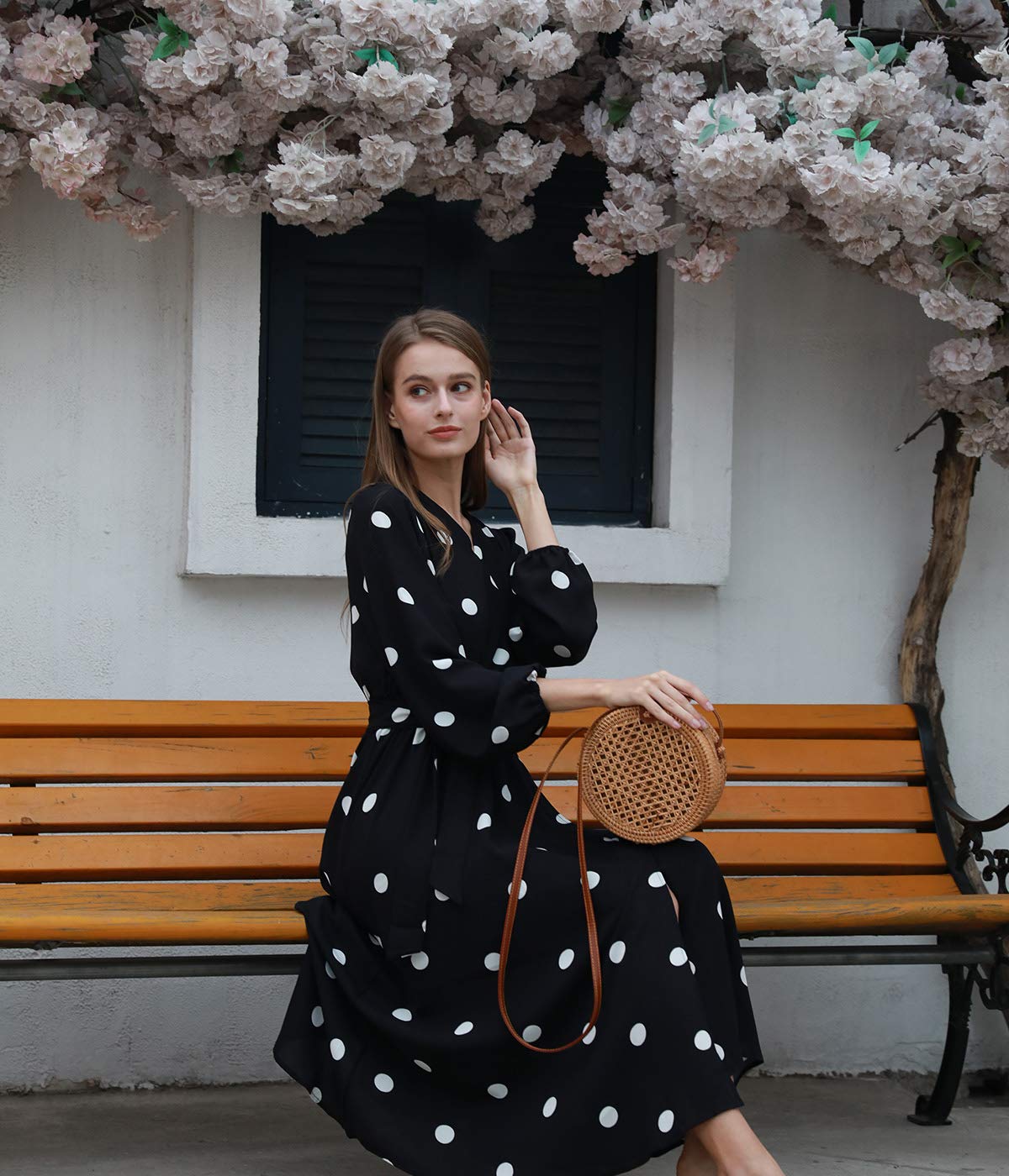 Rattan Bags for Women - Handmade Wicker Woven Purse Handbag Circle Boho Bag Bali - Crossbody Heart