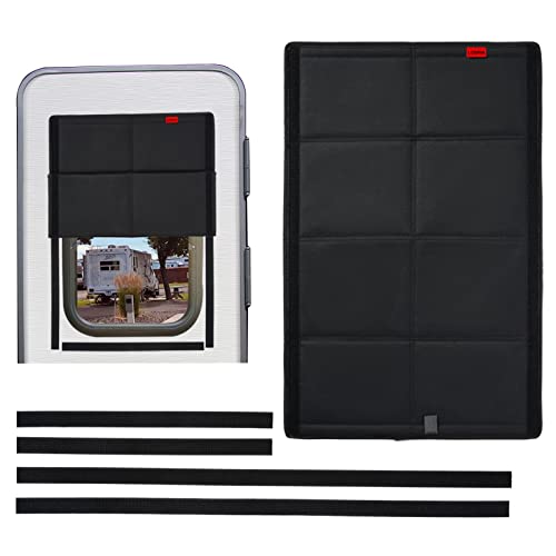 Losrik RV Window Shade Cover - 25 x 16 Inches, Upgraded Foldable RV Vent Insulator, Camper Skylight Door Sun Shades UV Rays Protection Privacy Blackout for Travel Trailer Motorhome