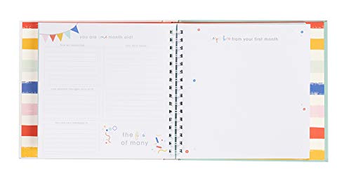 C.R. Gibson Rainbow ''A Book of Baby's Firsts'' Baby First Year Memory Book with Ink Pad, 36 Pages, 9.5'' x 9''
