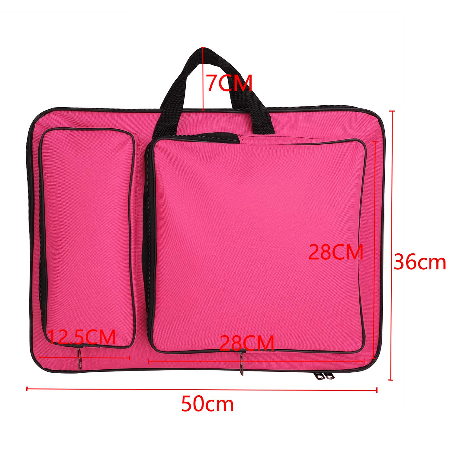 JIAHG Water-Resistant Art Portfolio Carry Bag A3 Art Work Portfolio Tote Drawing Board Bag Portable Painting Sketch Pad Storage Bag Professional Art Organizer for Palette Paints Brushes