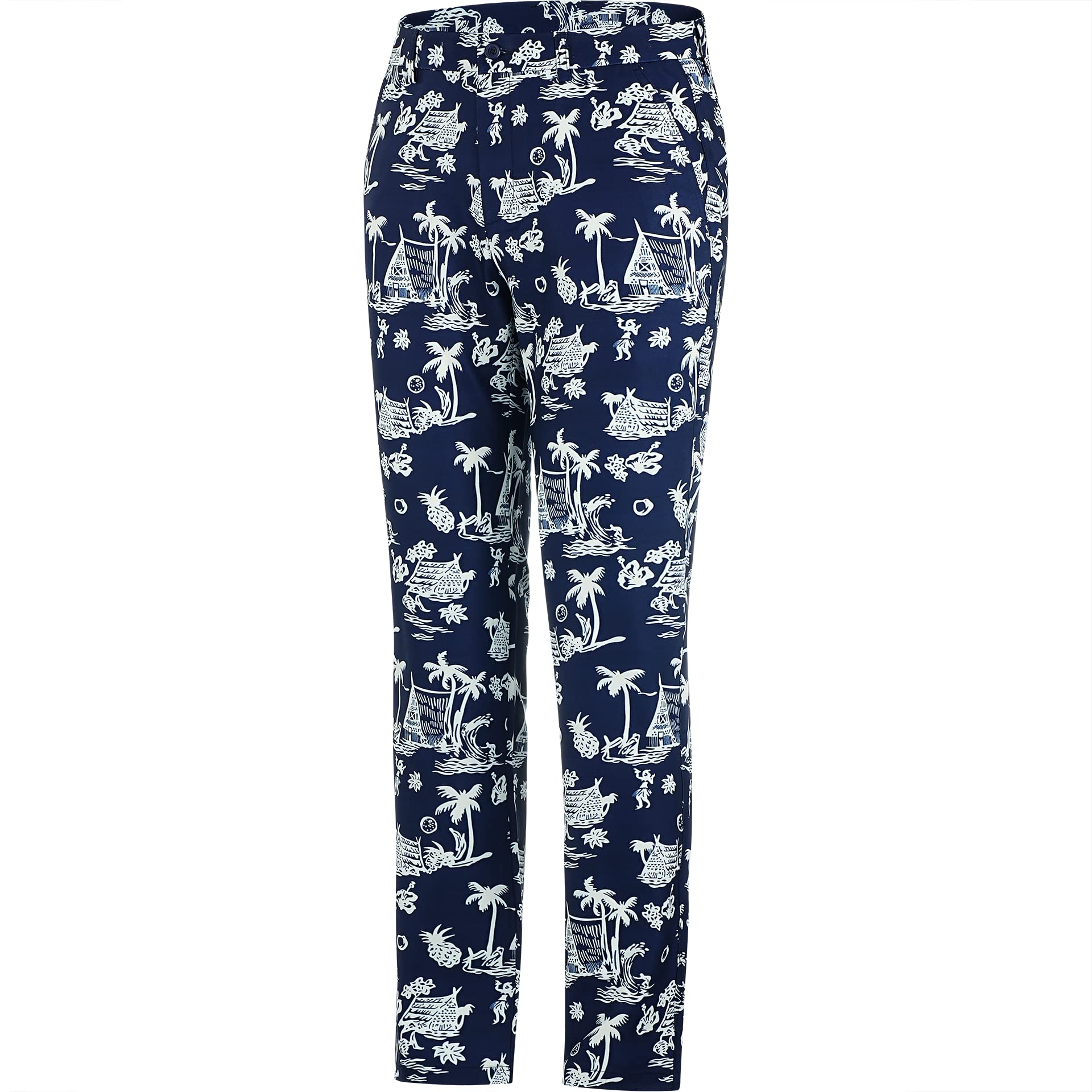 BOSREROY Men's Golf Pants Stretch, Straight-Fit Workout Pants for Men, Quick-Dry Lightweight Athletic Pants for Training