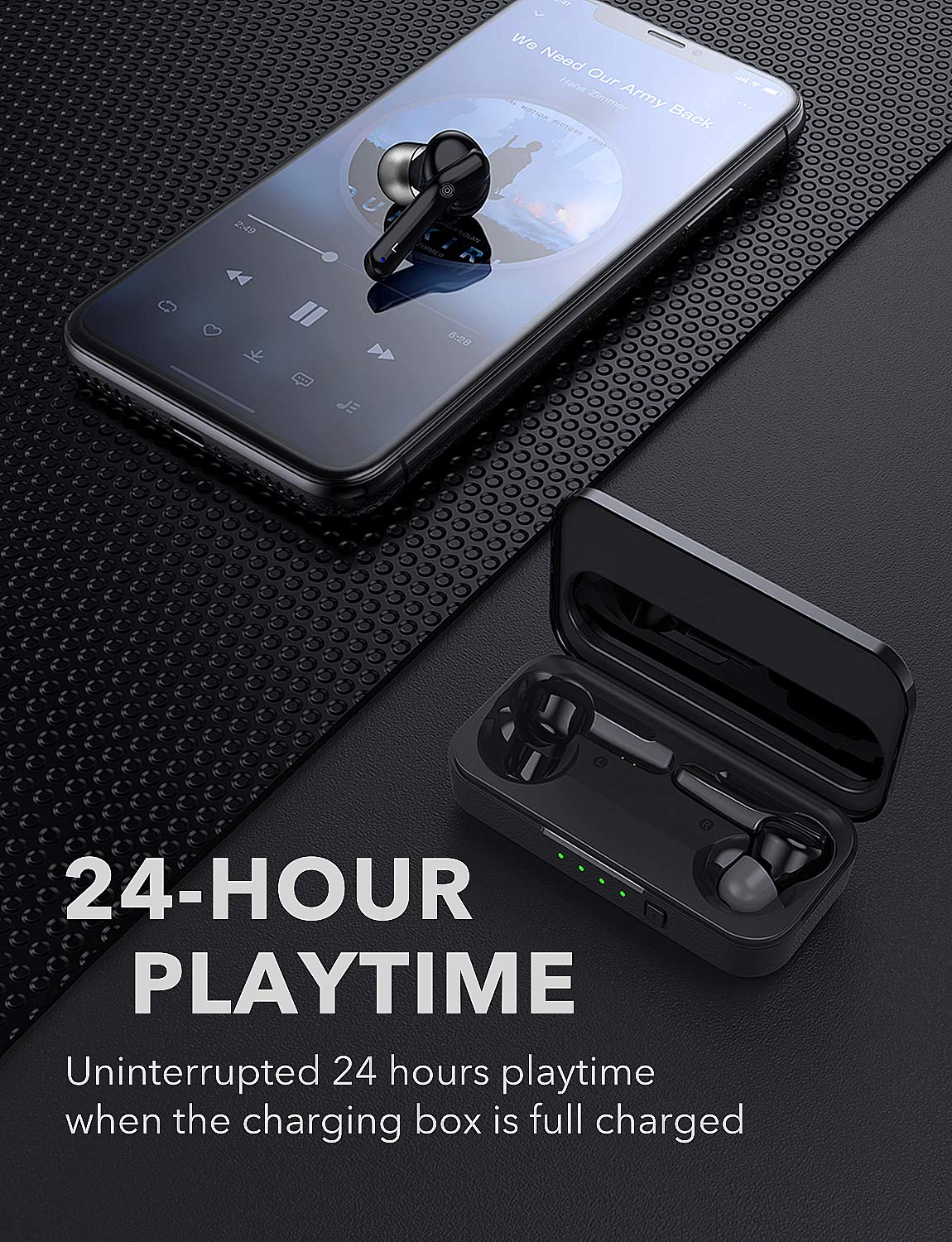 Bluetooth Earbuds, MIFA X3 TWS Wireless Bluetooth 5.0 Earphones with Microphone, 3D Stereo Sound in-Ear Headsets Sports Running Headphones for Cell Phone (Black)