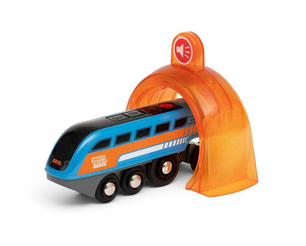 BRIO 33971 Smart Tech Sound Record & Play Engine | Wooden Toy Train for Kids Age 3 and Up