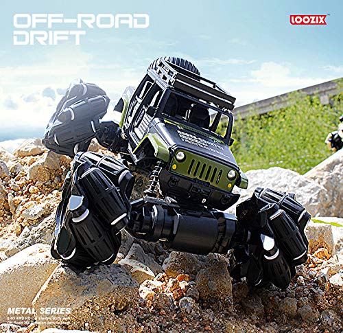LOOZIX 1:16 Alloy Gesture Sensing Remote Control Car, Hand Controlled 360° Rotating 4WD 2.4Ghz RC Monster Trucks Stunt Vehicle Rechargeable Batteries for Kids