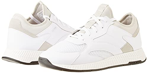 BOSS Men's Modern Sneaker, White100, 13