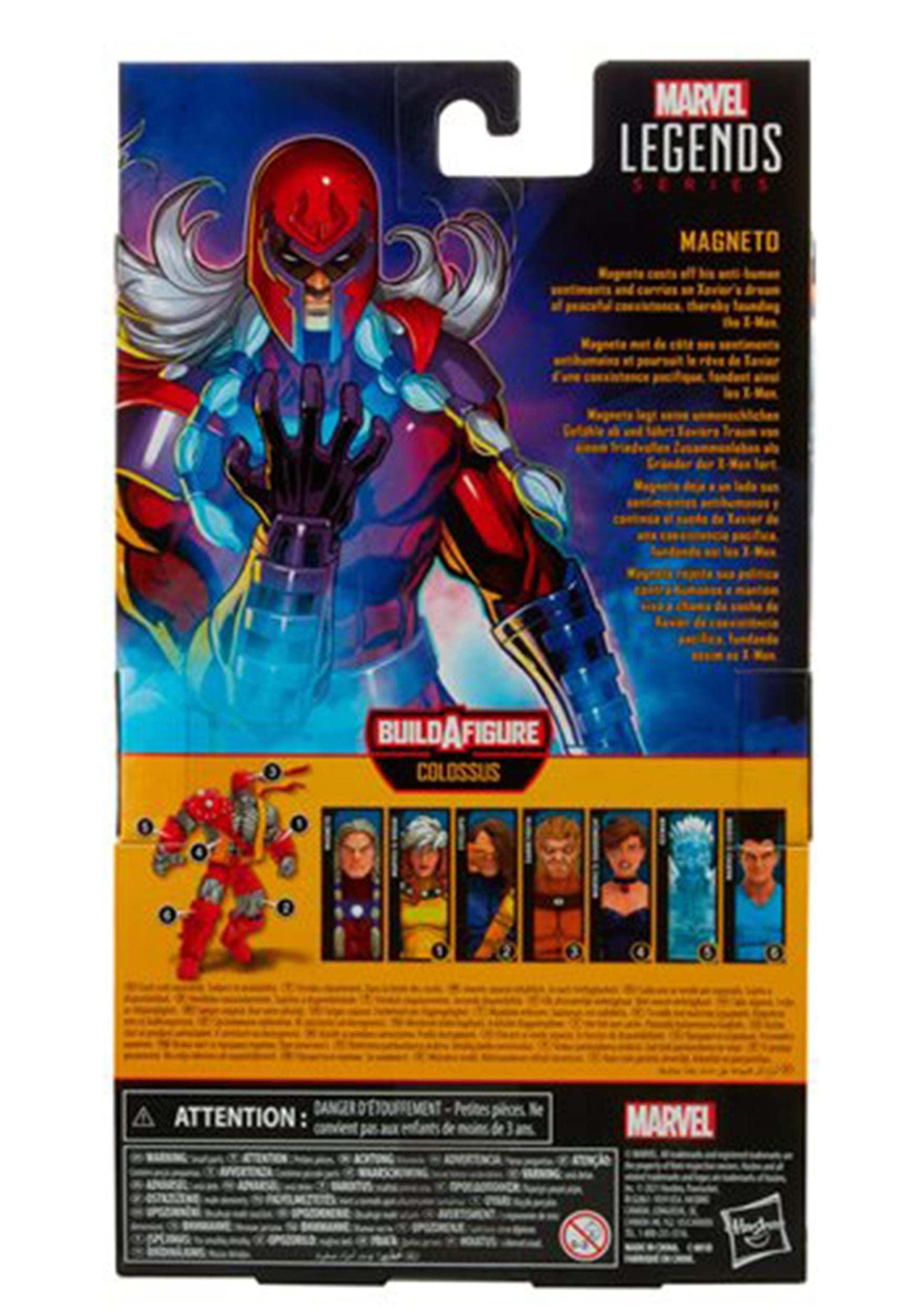 Marvel Legends Series 6-inch Scale Action Figure Toy Magneto, Premium Design, 1 Figure, and 5 Accessories , Red