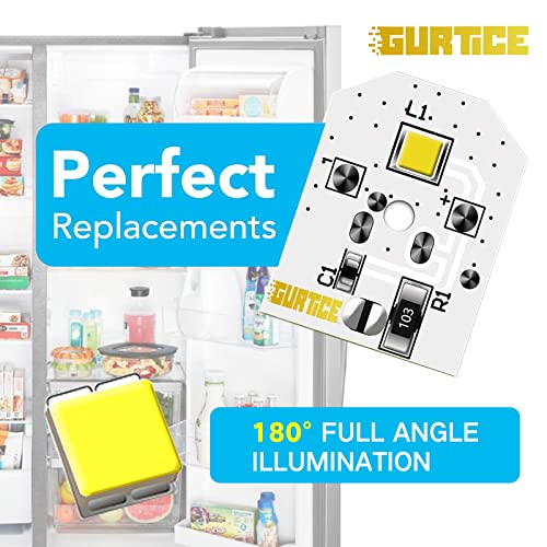 Gurtice New Upgraded 5 Pack WR55X11132 WR55X25754 LED Light for GE Refrigerator Replace WR55X30602 WR55X26486 PS4704284 3033142 EAP12172918 AP6261806