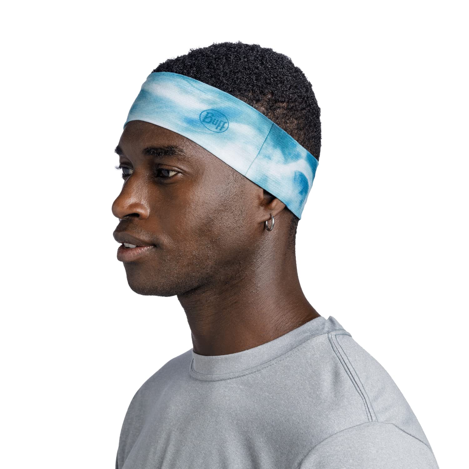 Buff Adults Coolnet UV Slim Running Moisture Wicking Headband - Pool, Blue