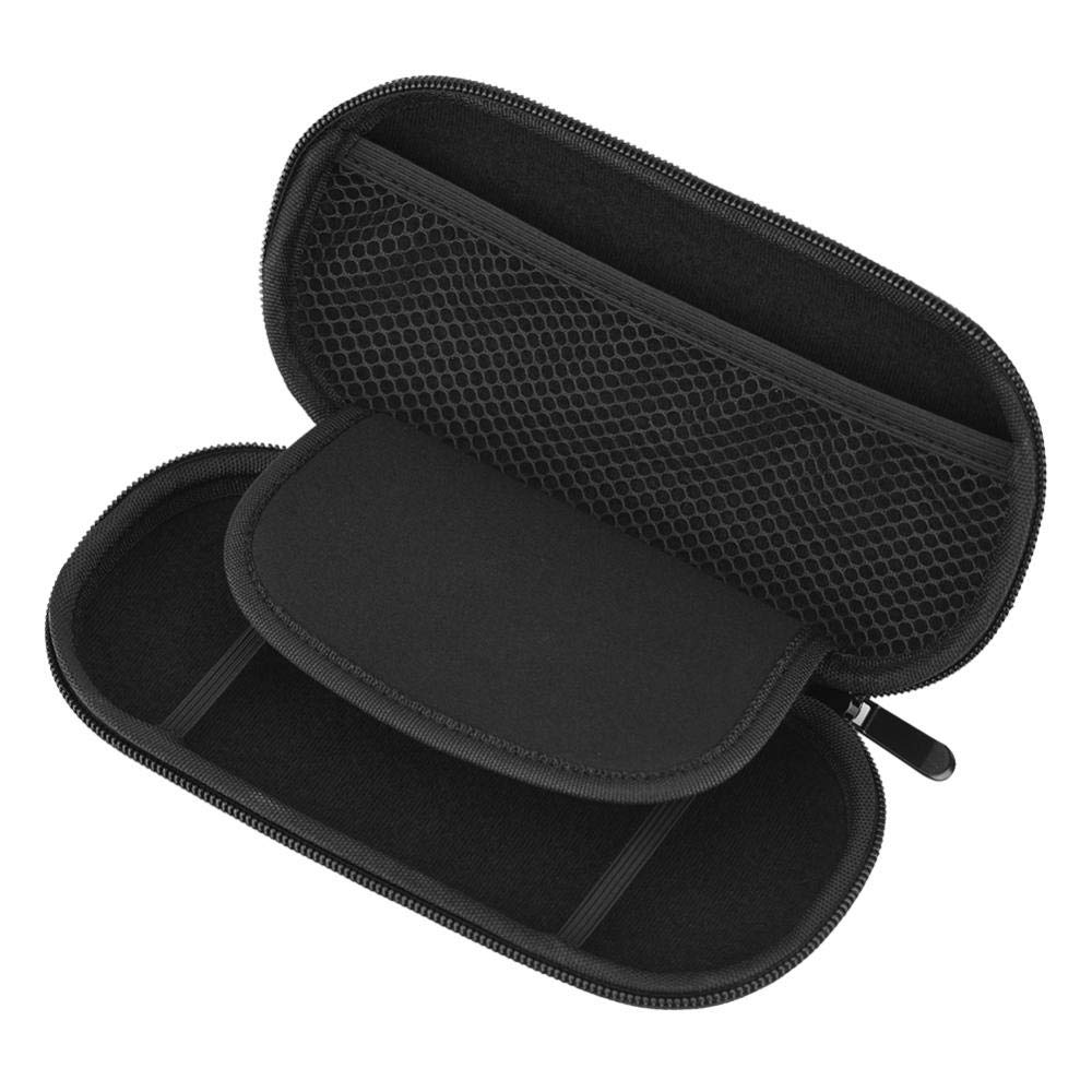 Protective Hard Case for PS Vita, Anti-Droop Case Cover Travel Organizer Carrying Bag with Screen Waterproof Shockproof Storage Protector for Sony Vita(Black) [video game]