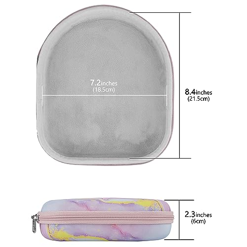 Geekria NOVA Shield Headphones Case for Foldable Over-Ear Headphones, Replacement Protective Hard Shell Travel Carrying Bag with Cable Storage Compatible with B&O Play H9i, H95, H9 Headsets (Pink)