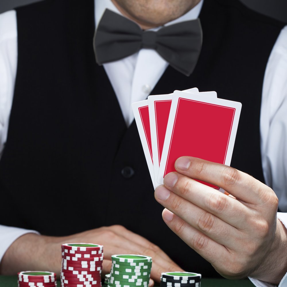 Brybelly Formal Black Casino and Poker Dealer Clip On Bow Tie