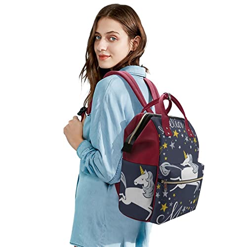 Cute Unicorn Waterproof Mommy Bag Diaper Bag Backpack Multifunction Large Capacity Travel Bag