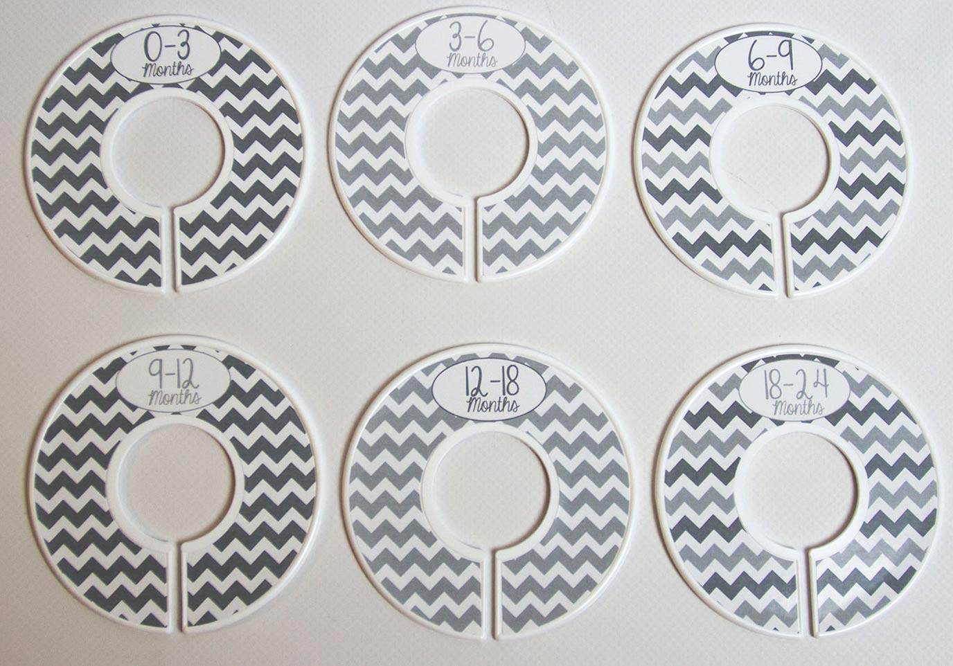 C170 Baby Nursery Clothing Size Closet Dividers Grey Gender Neutral (Ranged Months)