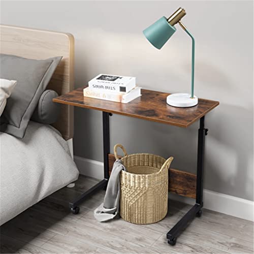 CZDYUF Computer Desk Laptop Desk Rolling & Height Adjustable P2 15MM Chipboard & Steel Side Table with Baffle