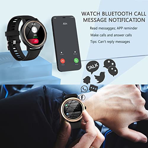 GAMSARO Smart Watch(Answer/Make Call), Fitness Tracker for Men Women Compatible with iPhone Android Phone,1.32 HD Full Touch Display Smartwatch with Heart Rate Monitor, Sleep and Step Tracking