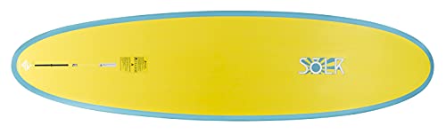 Boardworks Sōlr | Recreational Stand Up Paddleboard | X-Shot Epoxy Hardboard with Paddle | 10' 6" | Blue/Yellow/Grey, 4440720527