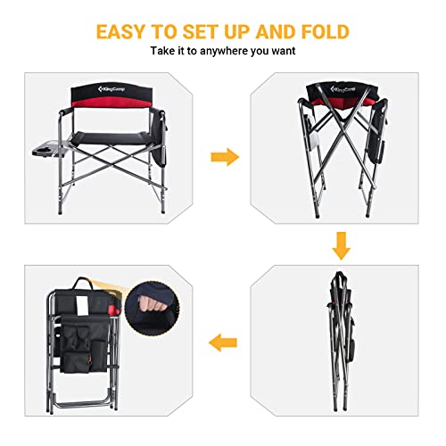 KingCamp KC2009 USVC5, OVERSIEZD, Black/RED-2 Pack