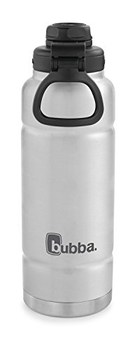 Bubba Trailblazer 40oz Vacuum-Insulated Stainless Steel Water Bottle with Leak-Proof Lid, Keeps Drinks Cold up to 38 Hours or Hot up to 10 Hours, Steel