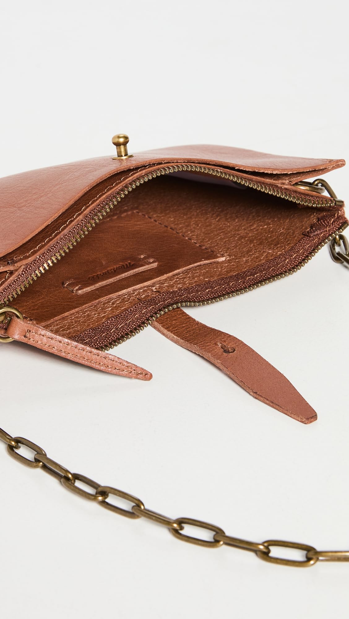 Madewell Women's The Transport Accordion Crossbody, English Saddle, Tan, Brown, One Size