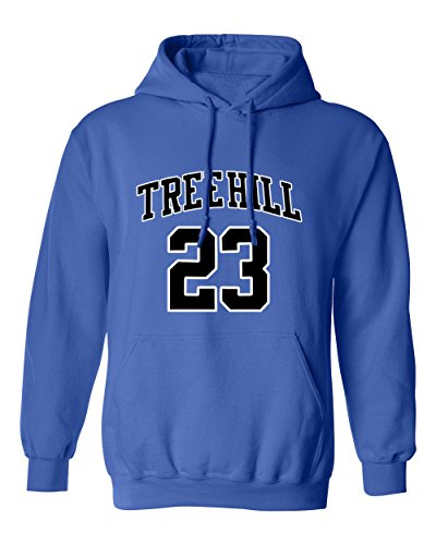KINGS SPORTS Ravens Basketball Movie #23 Nathan Scott One Tree Hill Jersey Style Men's Hoodie Sweatshirt (Royal,M)
