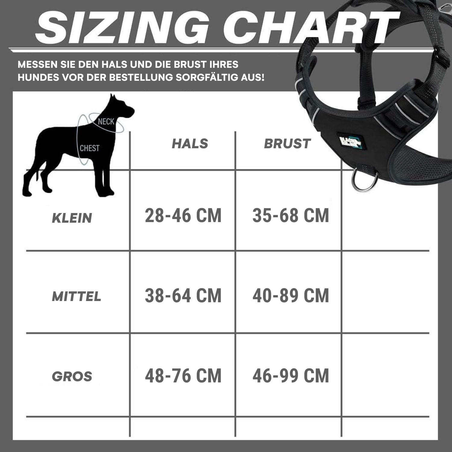 Black Rhino - The Comfort Dog Harness with Mesh Padded Vest for Small - Large Breeds | Adjustable | Reflective | 2 Leash Attachments on Chest & Back - Neoprene Padded Training Handle (Medium, Red/Bl)