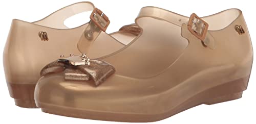 Mini Melissa Girls Flat Sandals, Beige, 4 Big Kid