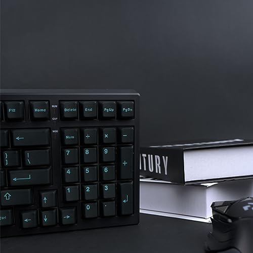 GEKUCAP Custom Keycaps, 121 Keys Green Translucent Keycaps, ABS Double Shot Keycaps, Cherry Profile Keycaps Set for Gaming Keyboard Cherry MX Switches Mechanical Keyboard 61/87/104/108 (Green)