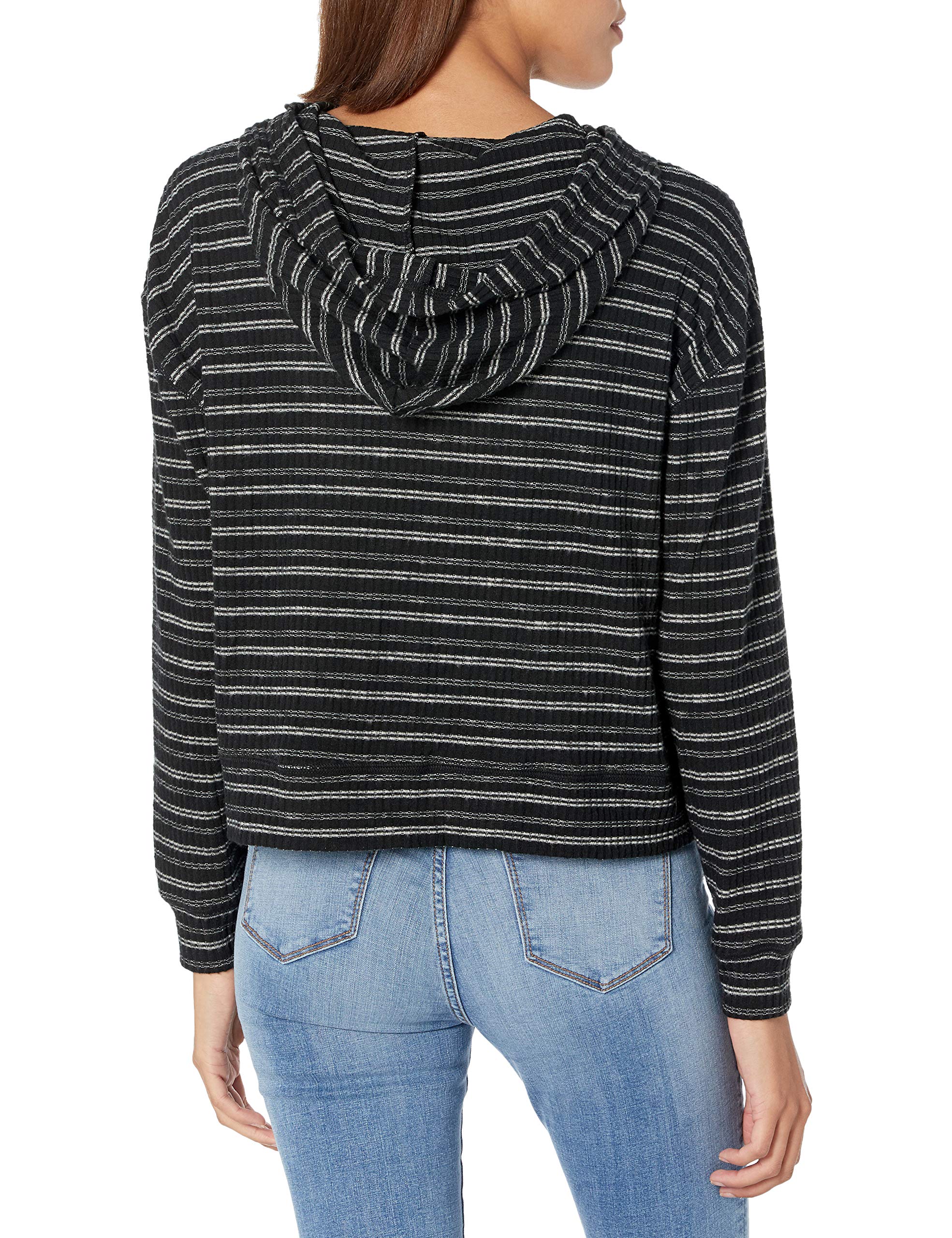 Billabong Women's Brunch Date Knit Hoodie, Black Multi, L
