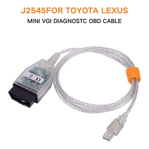 Bonse Mini VCI Cable OBD2 J2534 Programming Diagnostic Cable for Toyota Lexus Scion, USB Diangostic Scanner Cable Supporting TIS Techstream V14 V15 and 32/64 bit Windows