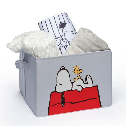 Lambs & Ivy Snoopy Foldable/Collapsible Storage Bin/Basket Organizer w/Handles