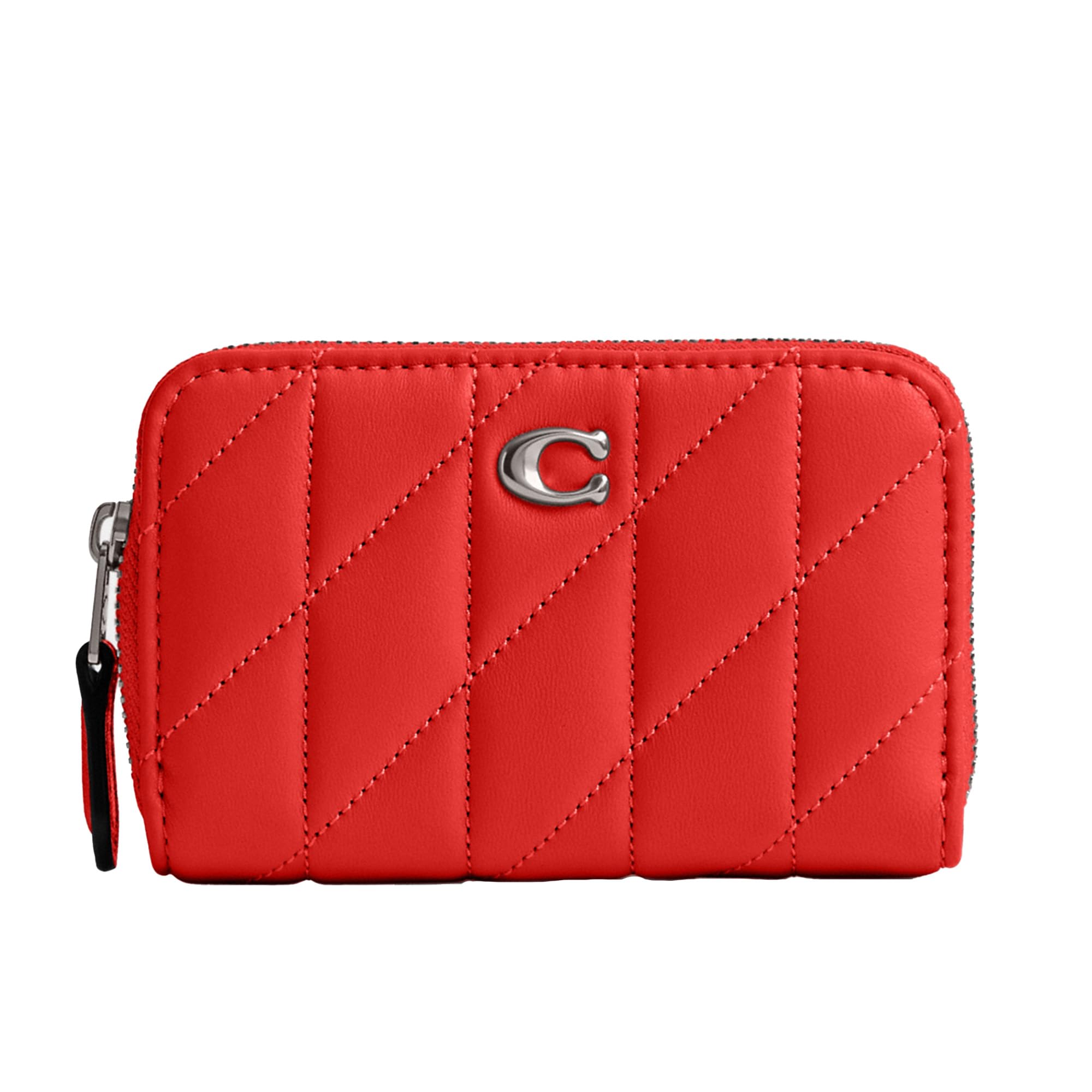 Coach Quilted Pillow Leather Essential Small Zip Around Card Case