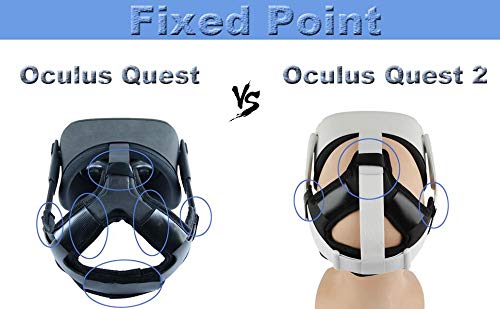 MASiKEN Professional Head Strap Pad for Oculus Quest 2 and Quest Headband Replacement Accessories, Comfortable PU Leather Head Cushion & Reduce Head Pressure (Red)