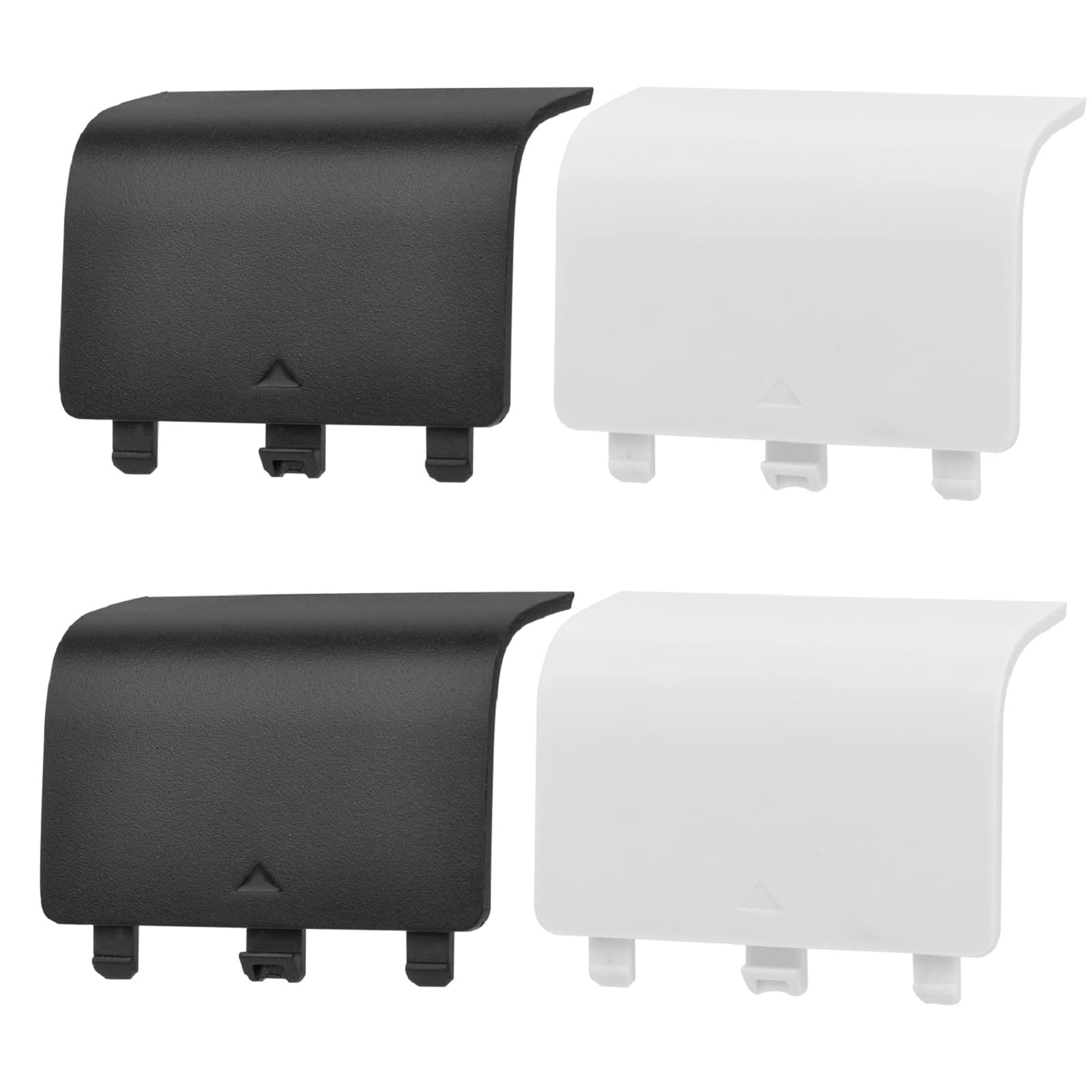 Battery Cover for Xbox Series X, Xbox Series S Controller, 4 Pcs Batteries Caps Shell Repair Part Compatible with Xbox Controller(2 Black&2 White)