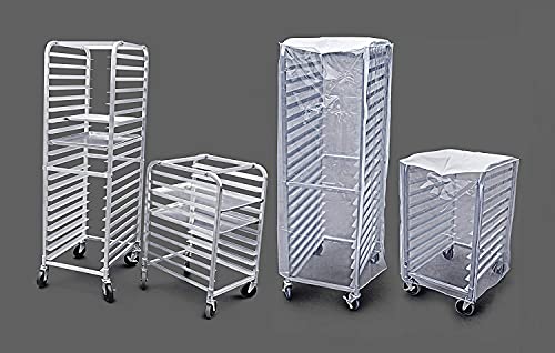 New Star Foodservice 530387 Commercial-Grade Sheet Pan/Bun Pan Rack Cover, Plastic, 20-Tier, 28" L x 23" W x 61" H, Clear