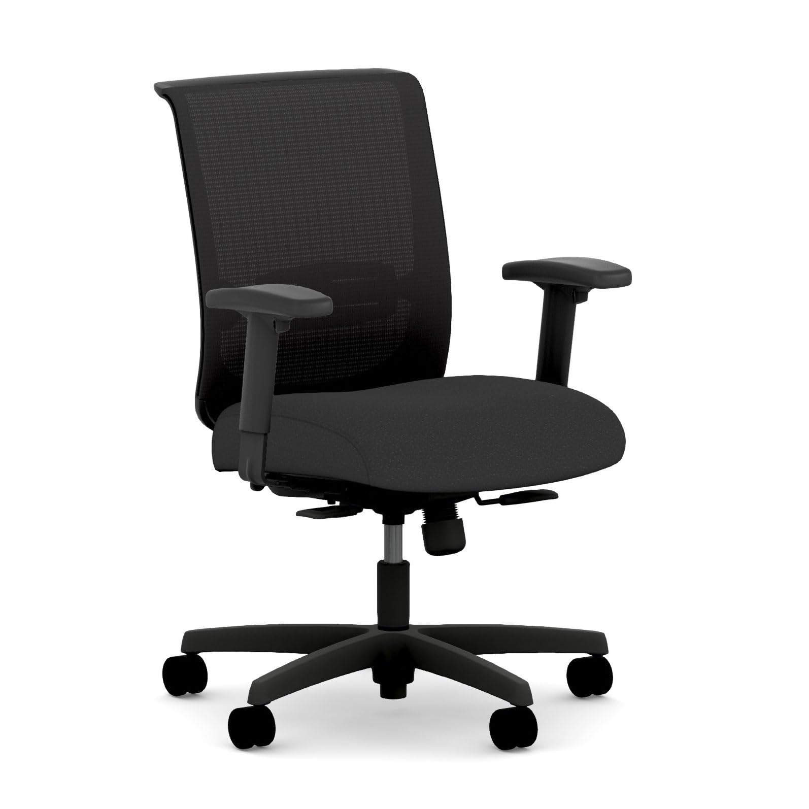 HON Convergence Ergonomic Office Chair Mesh Back Computer Desk Chair with Wheels - Comfortable Home Office Chair, Rolling Swivel, Adjustable Arms, Lumbar Support, Synchro-Tilt Recline