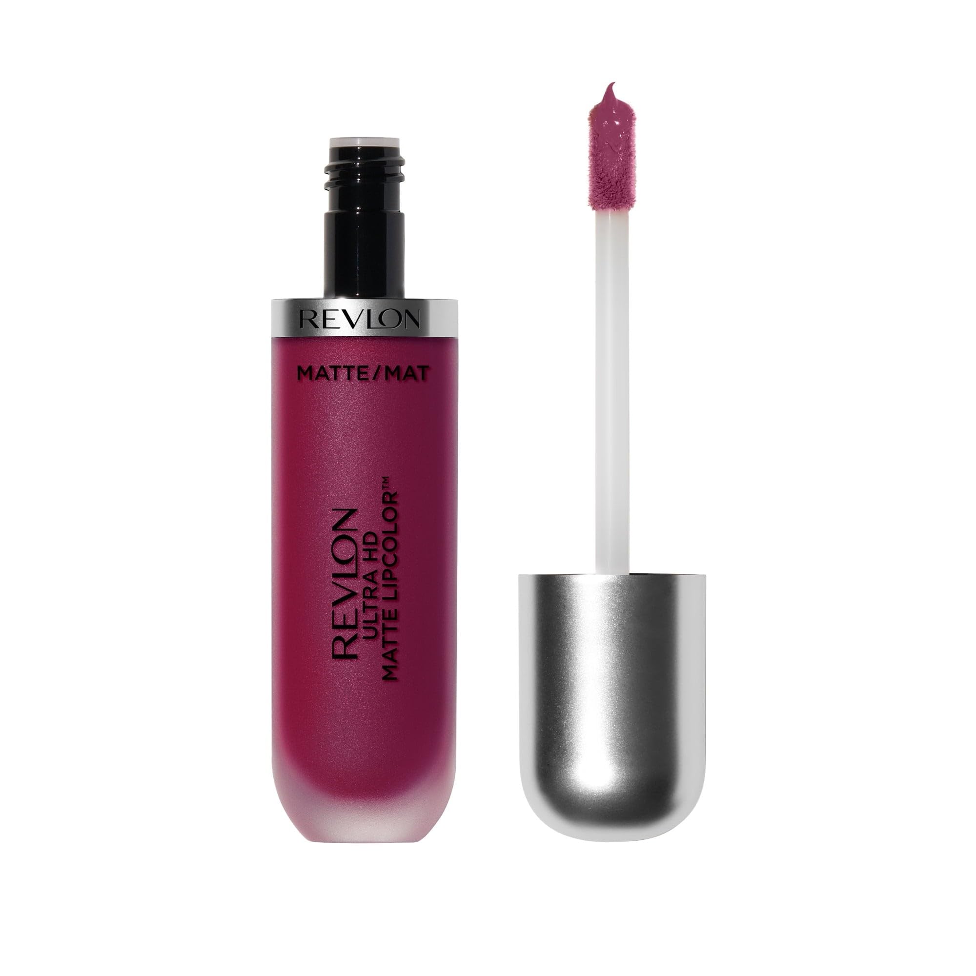 REVLON Ultra HD Matte Lipcolor, Velvety Lightweight Matte Liquid Lipstick in Pink, Addiction (610), 0.2 oz