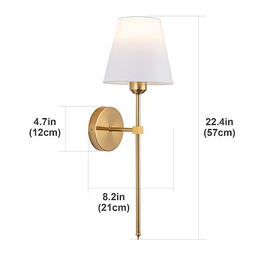 Tumgog Battery Operated Wall Light Set of 2,with Remote Control Dimmable Not Hardwired Wall Sconce Fixtures,Battery Powered Eye Protection Wall Lamp No Wiring Required (Color : Gold)