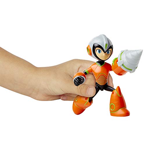 Megaman Fully Charged β Deluxe Drill Man Schematics Articulated Action Figure with Spinning Drill and Break-Apart Boulder Accessory! Based on the new show!