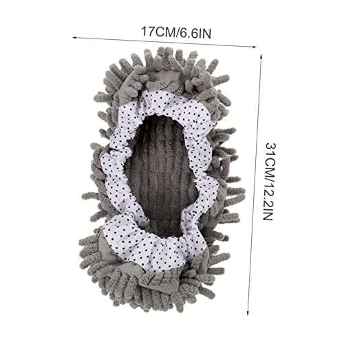 Lurrose 2 Pairs Mopping Slippers Cover Foot Cleaner Dust Mops Shoe Covers for Indoors Floor Cleaning Tool Kitchen Mop Floor Cleaning Shoes Dust Mop Covers Elastic Cleaning Tools Cleaner