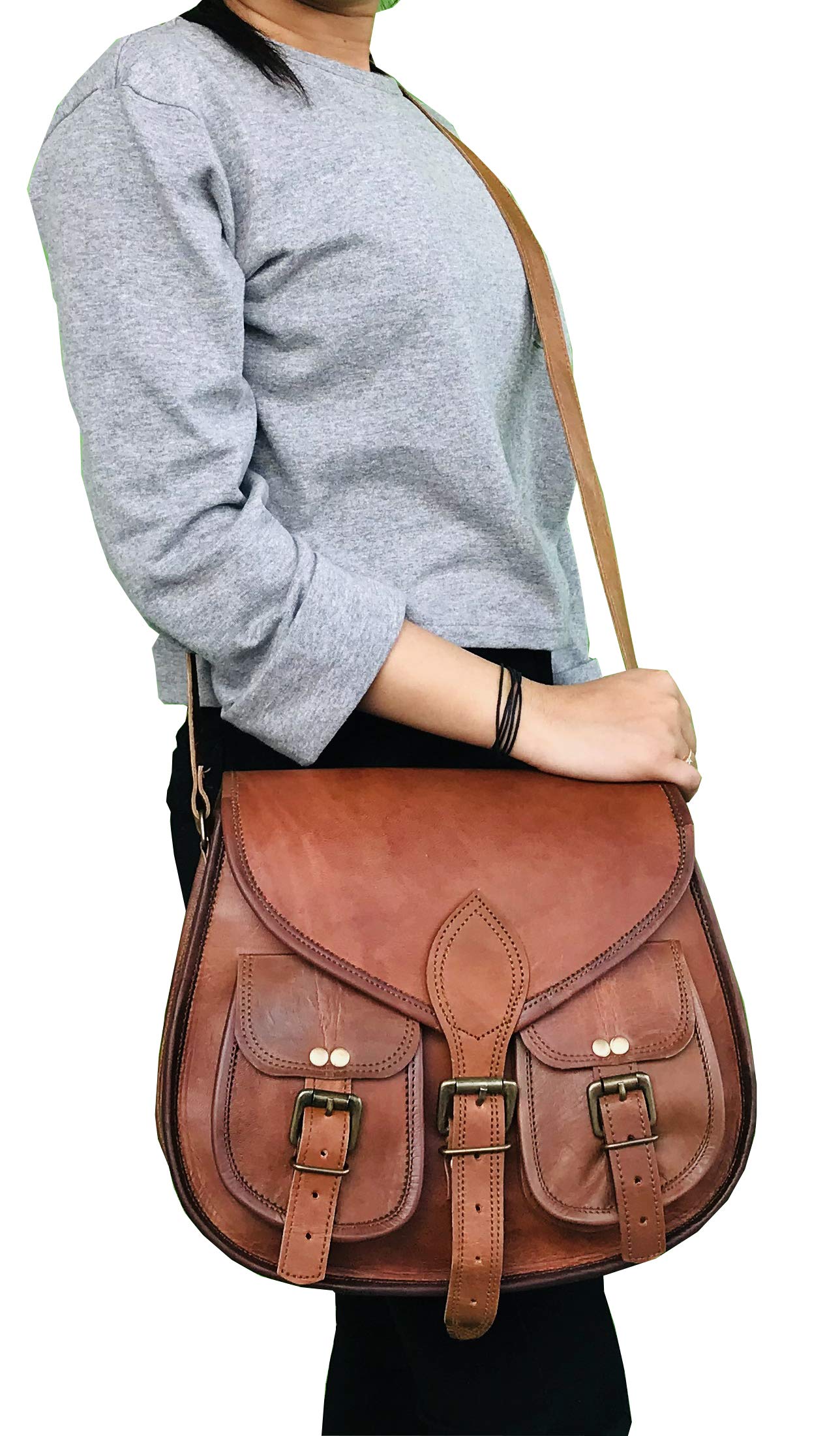 Leather Crossbody Purse for Women- Small Crossover Cross Body Bag Long Over the Shoulder Sling Womens Purses and Handbags