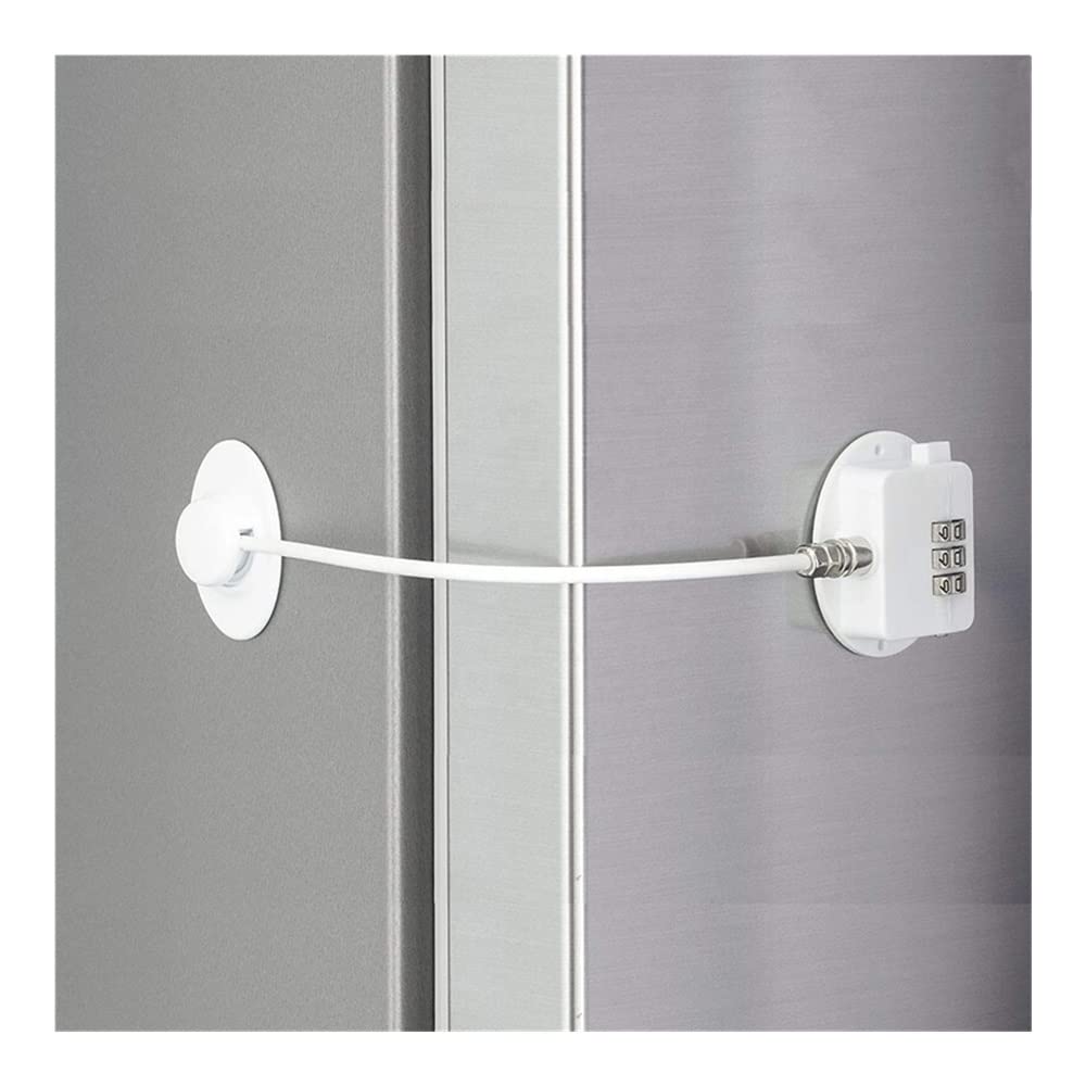 CREAP 3 Code Freezer Lock Security 3 Password Fridge Refrigerator Child Proof Winodw Drawer Door Toilet (Color : Black 1 pc)